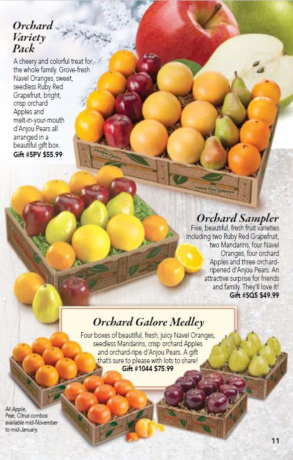 Fruit Gift: Orchard Sampler of Fresh Citrus, Pears & Apples